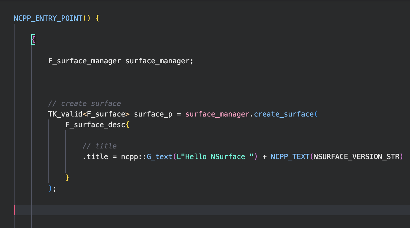 NSurface , a game engine learning aimed C++ surface/window library. CMake C++ 20 GitHub 🔗